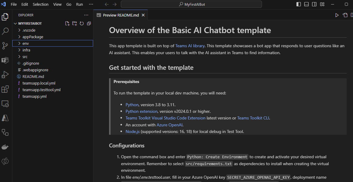 Teams Toolkitを使ってAIと会話できるTeamsボットを構築する｜Teams AI library | 仕事のあれこれ